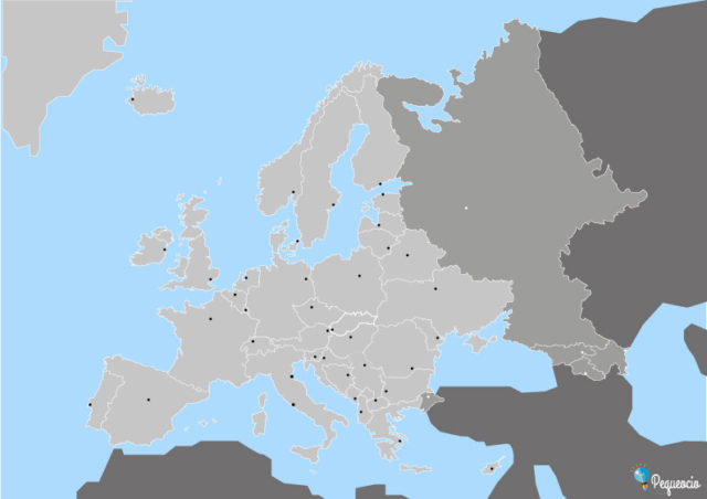 Mapa de Europa. Descarga todos mapas de Europa listos para imprimir