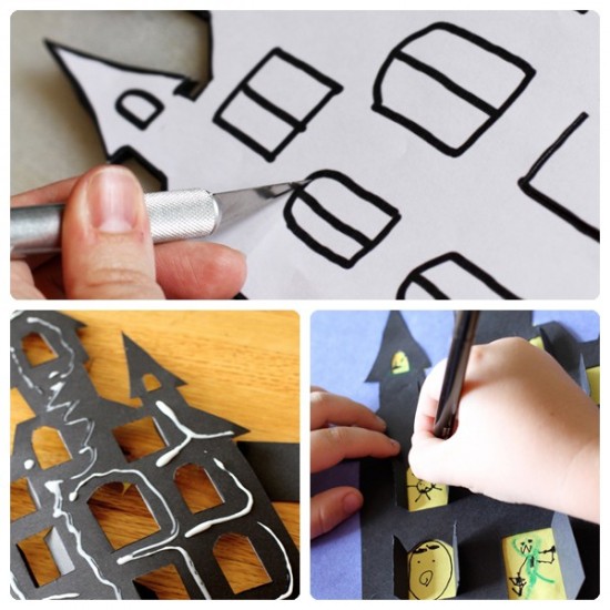 Cómo hacer una casa encantada de papel para Halloween - Pequeocio