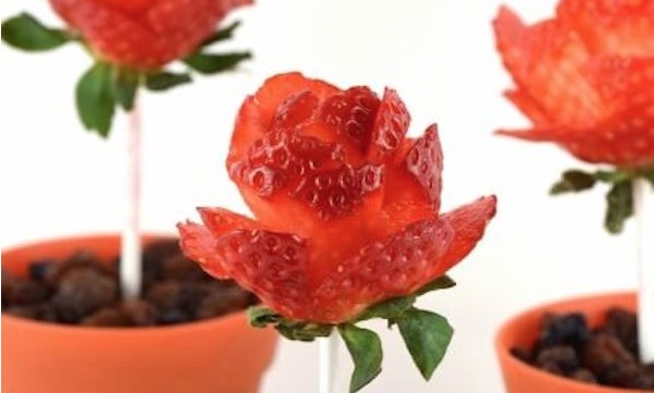 Rosas de fresas - Pequeocio