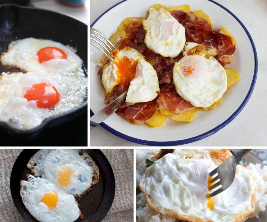 Huevos fritos (cómo freír un huevo PERFECTO) - Pequeocio