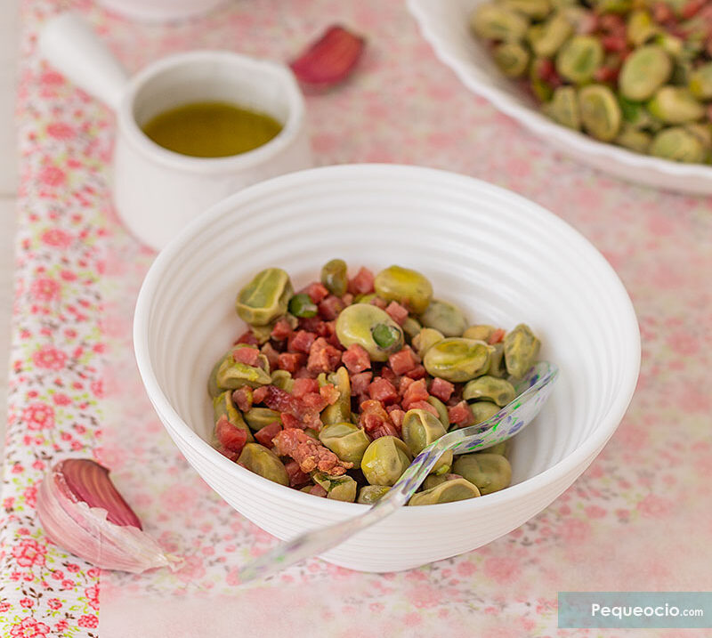 Habas con jamón - Pequeocio