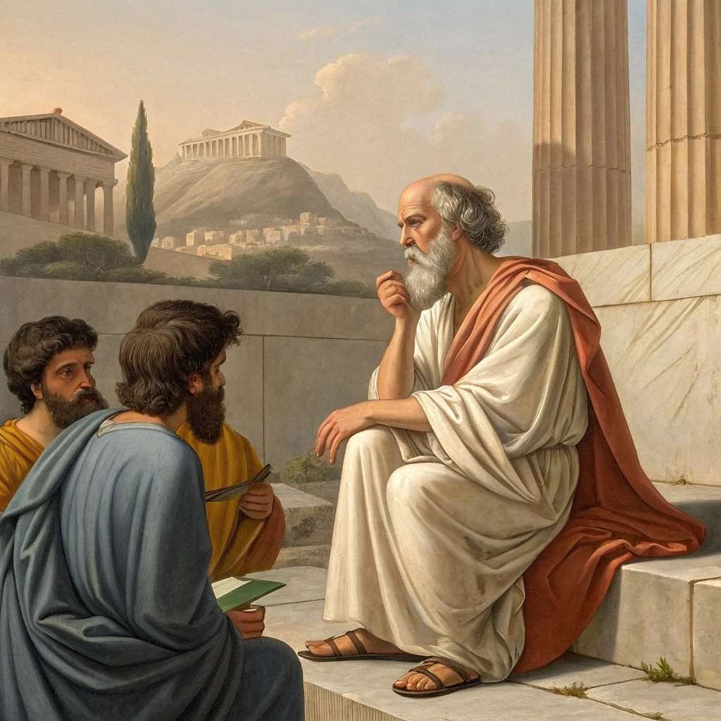 Sócrates: El filósofo que cambió el mundo con sus preguntas - Pequeocio