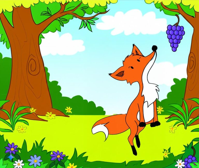 Fábula La Zorra y las Uvas - Pequeocio