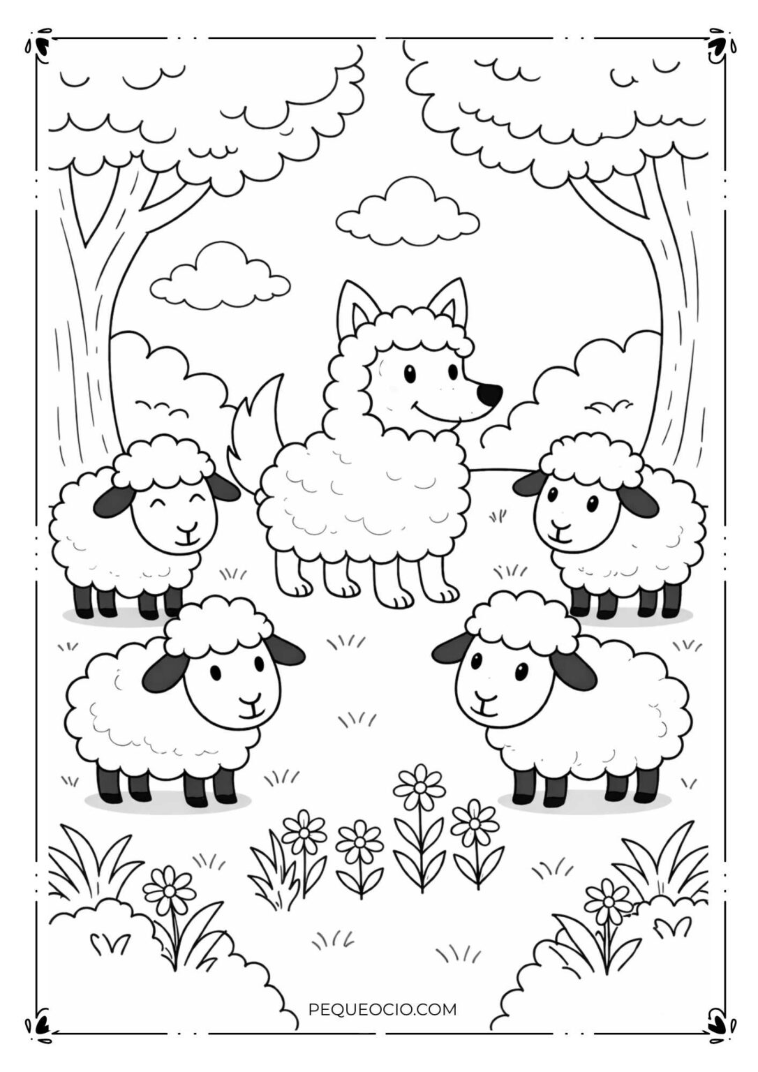 Fábulas cortas para niños: El lobo con piel de oveja - Pequeocio