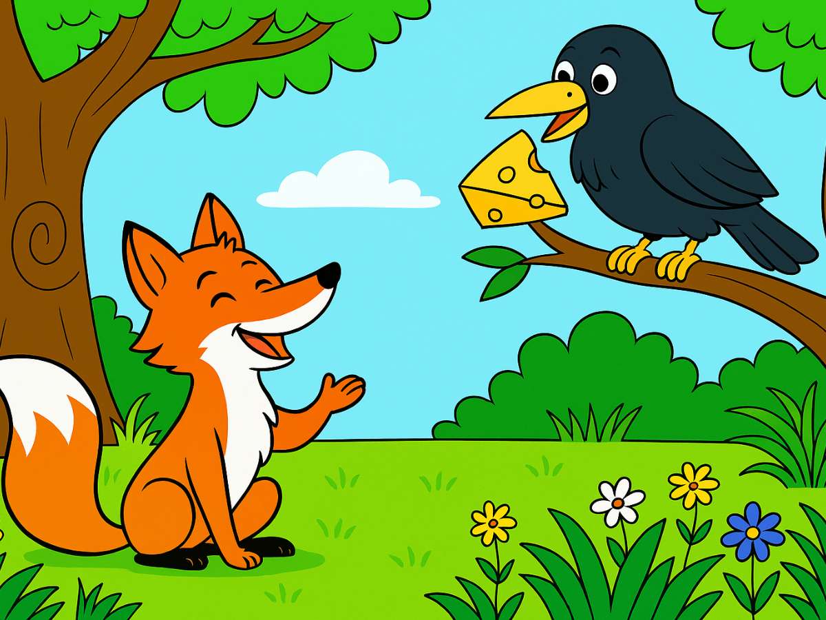 El cuervo y el zorro - Pequeocio