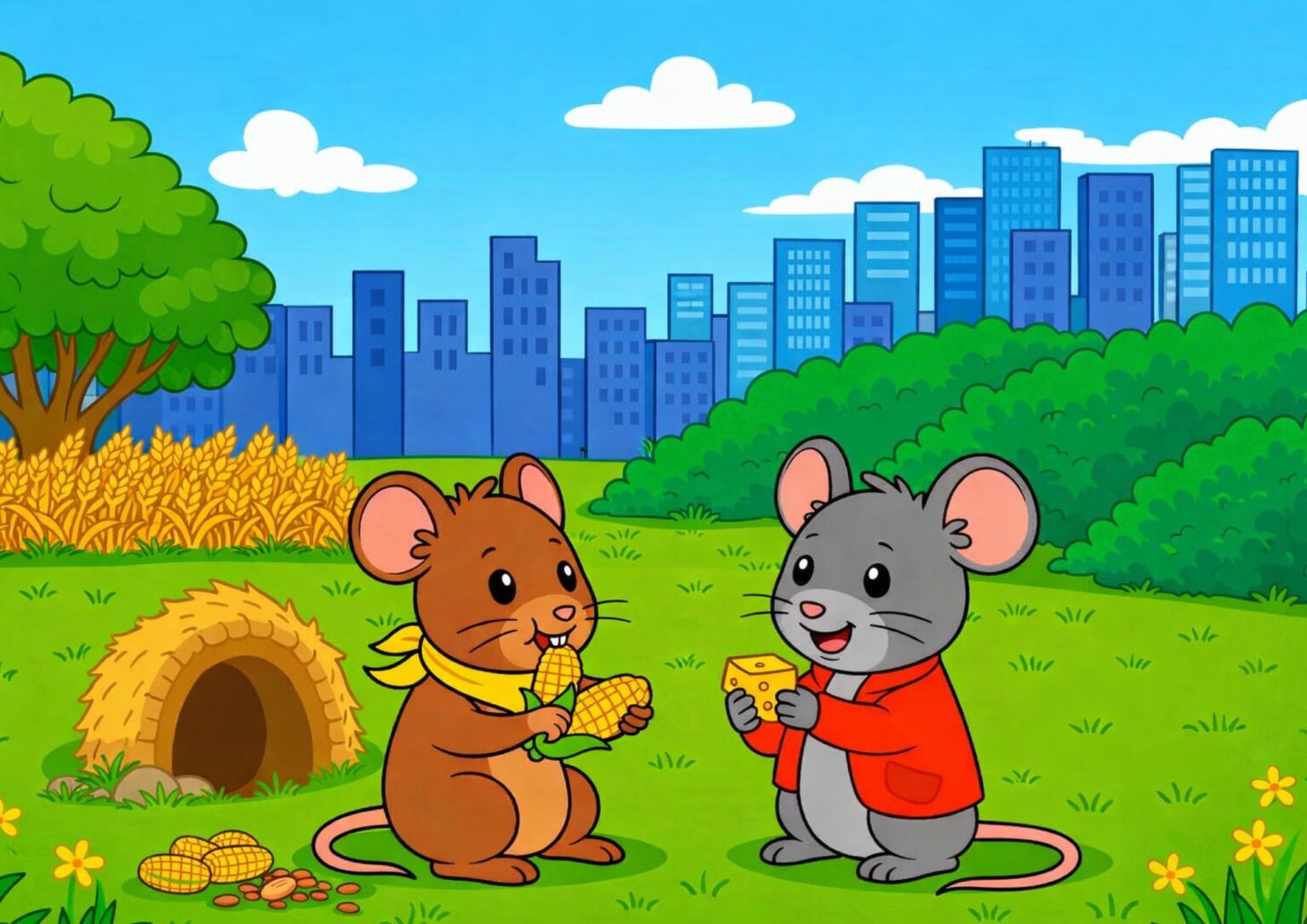 El ratón de campo y el ratón de ciudad. Fábula y actividades para niños ...
