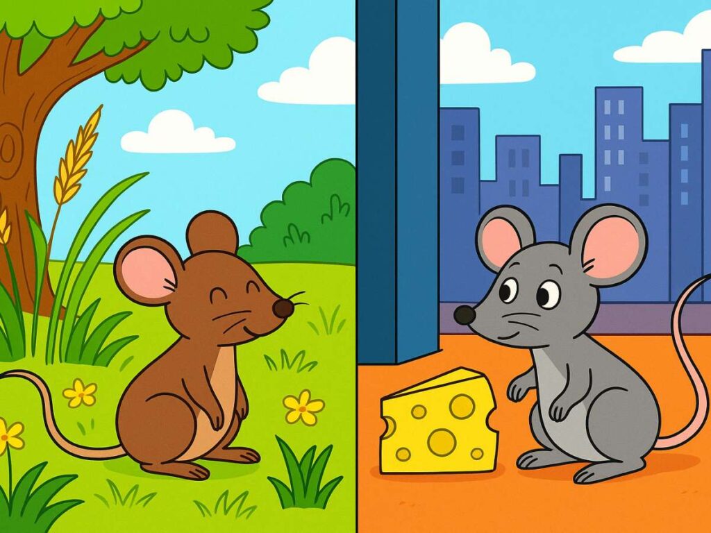 El ratón de campo y el ratón de ciudad - Pequeocio
